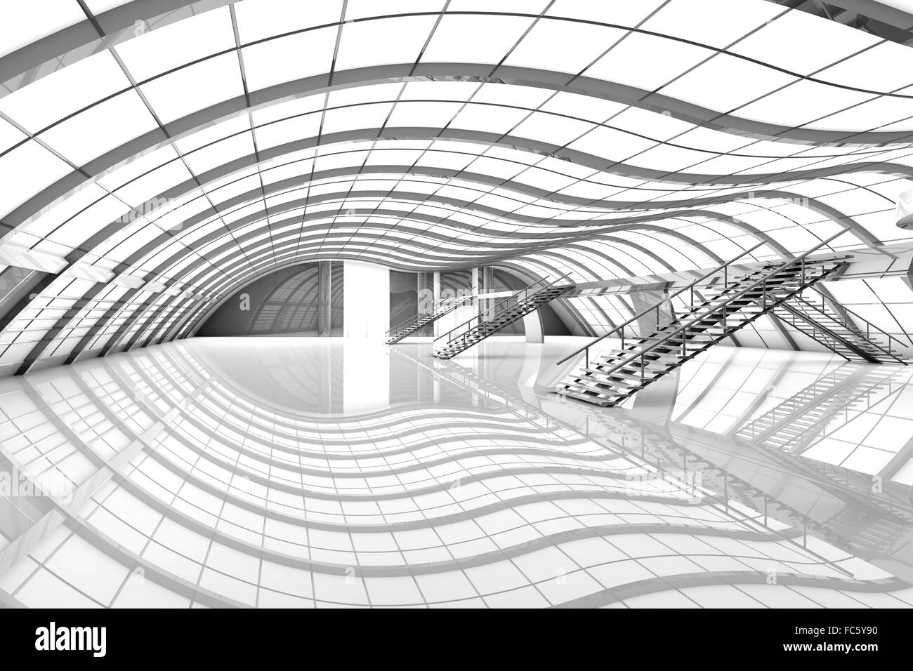 Futuristic airport interior Black and White Stock Photos & Images - Alamy