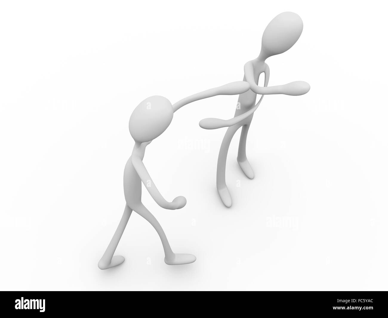 Cartoon guys fighting and boxing Stock Photo - Alamy