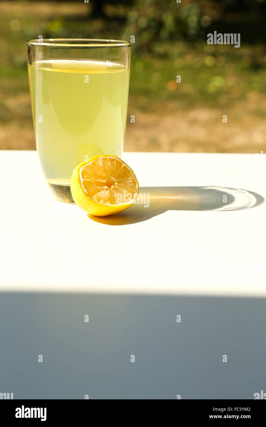 Natural Lemonade in the garden Stock Photo - Alamy