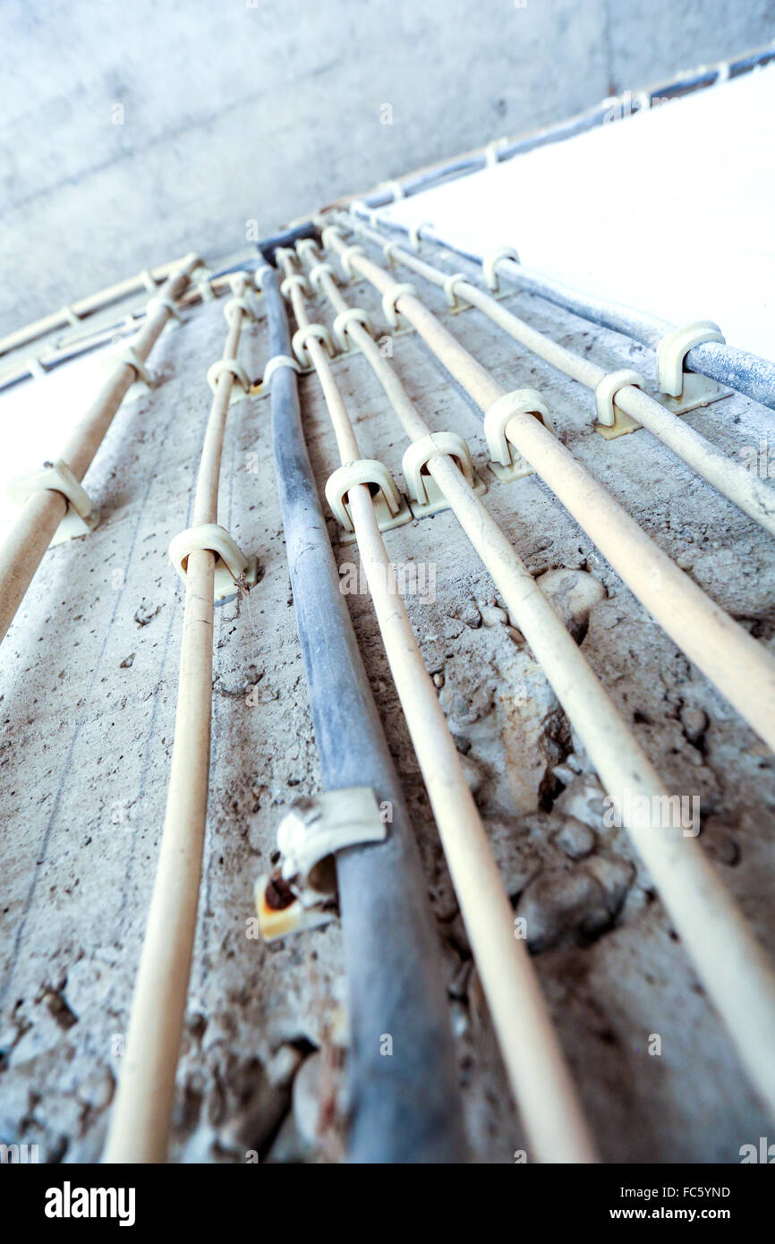 Old electricity cables Stock Photo - Alamy