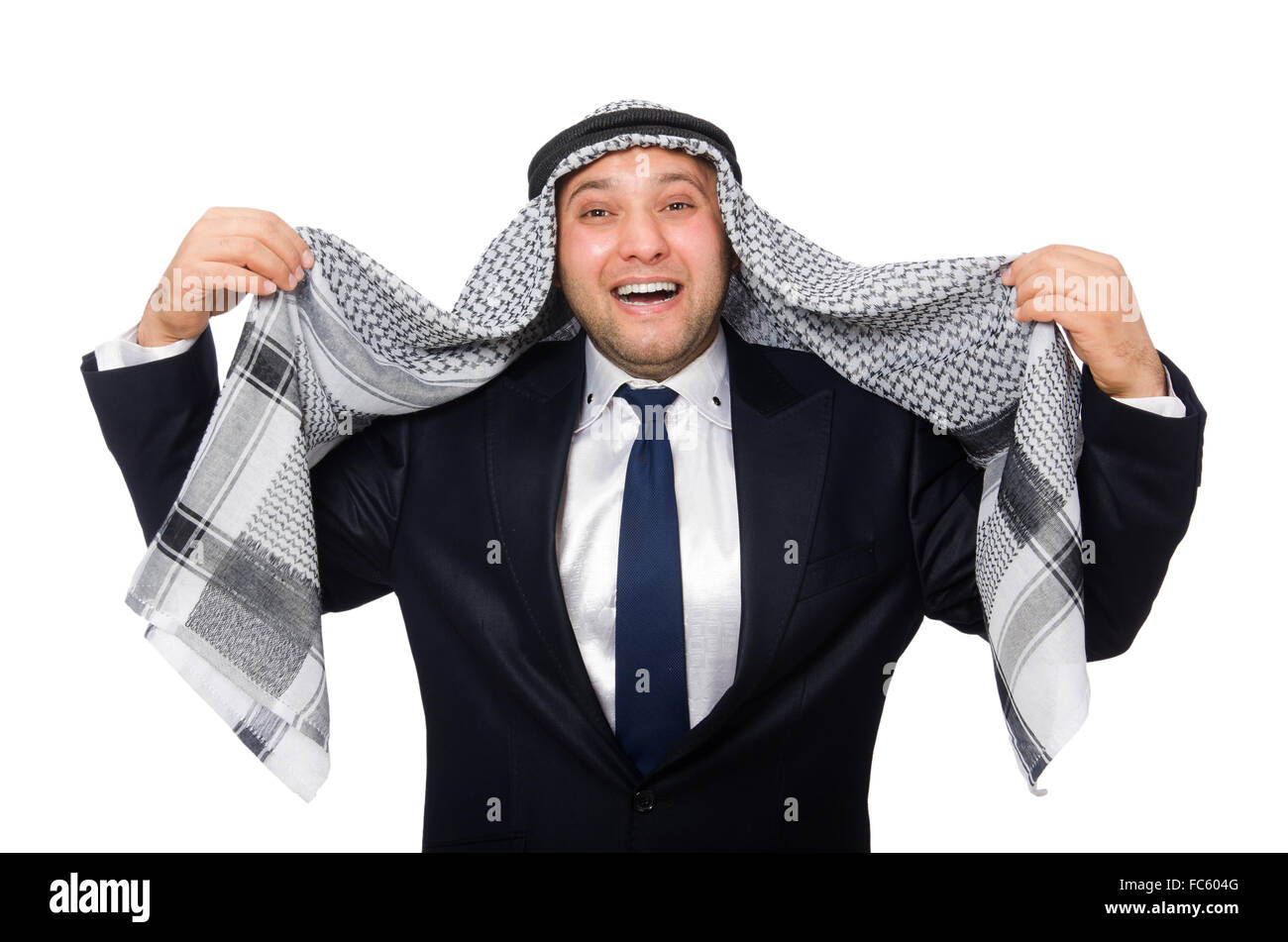 Arab businessman isolated on white Stock Photo - Alamy