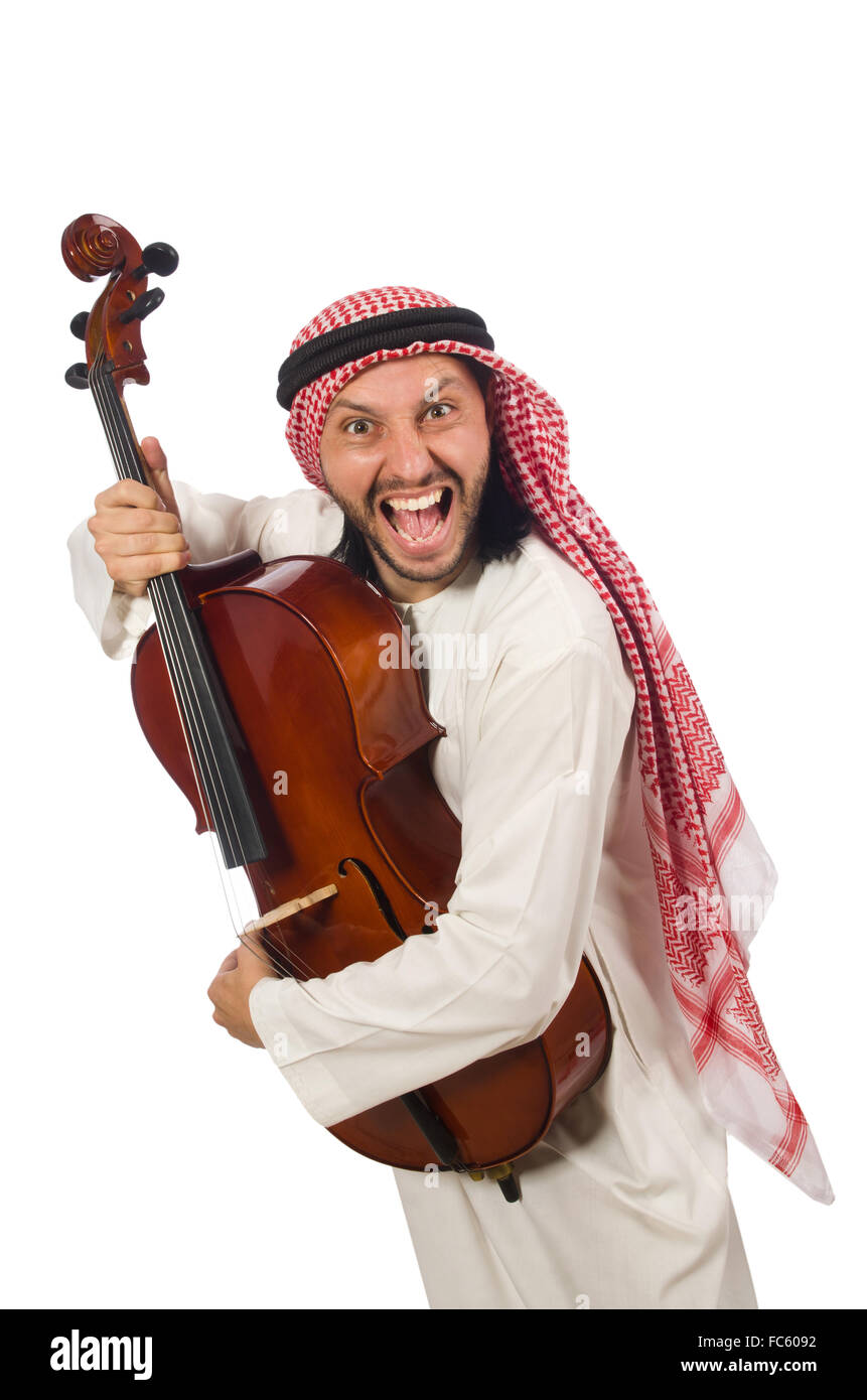 Arab man playing musical instrument Stock Photo - Alamy