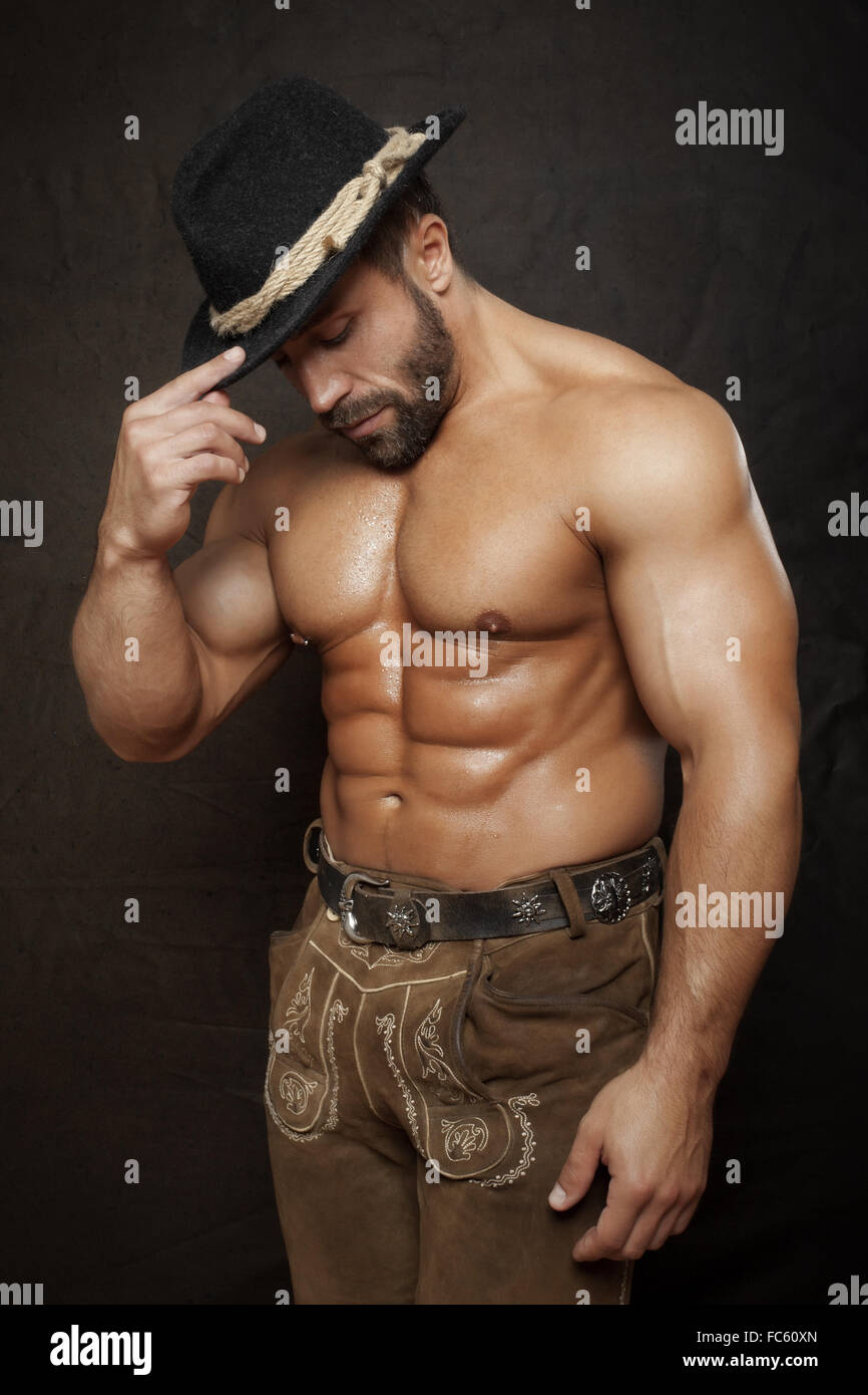 bavarian muscle man Stock Photo - Alamy