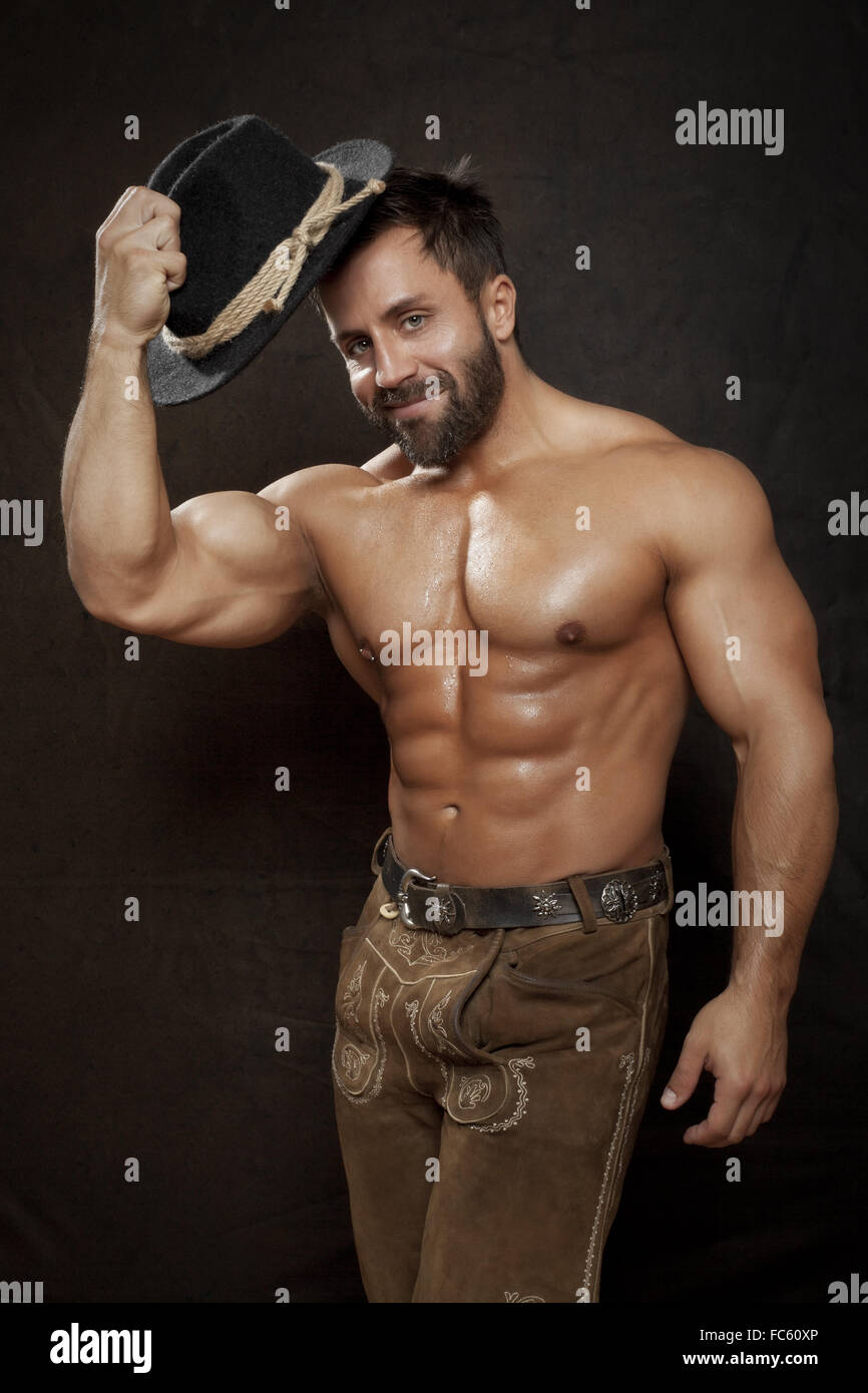 bavarian muscle man Stock Photo - Alamy