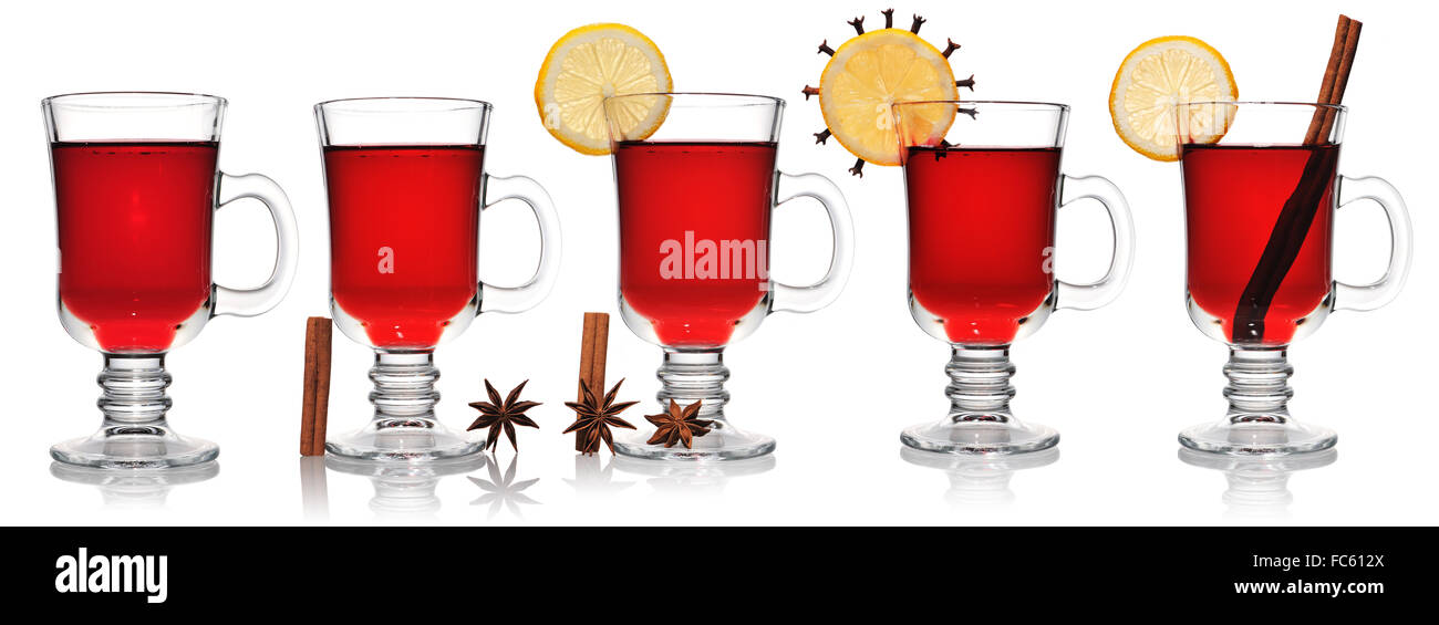 Mulled wine set cinnamon Cut Out Stock Images & Pictures - Alamy