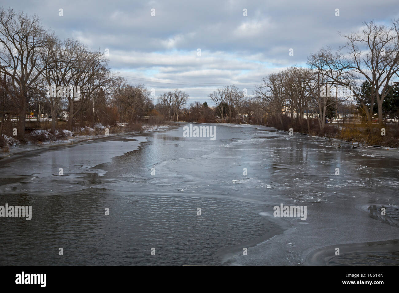 Flint, Michigan - The Flint River Stock Photo - Alamy