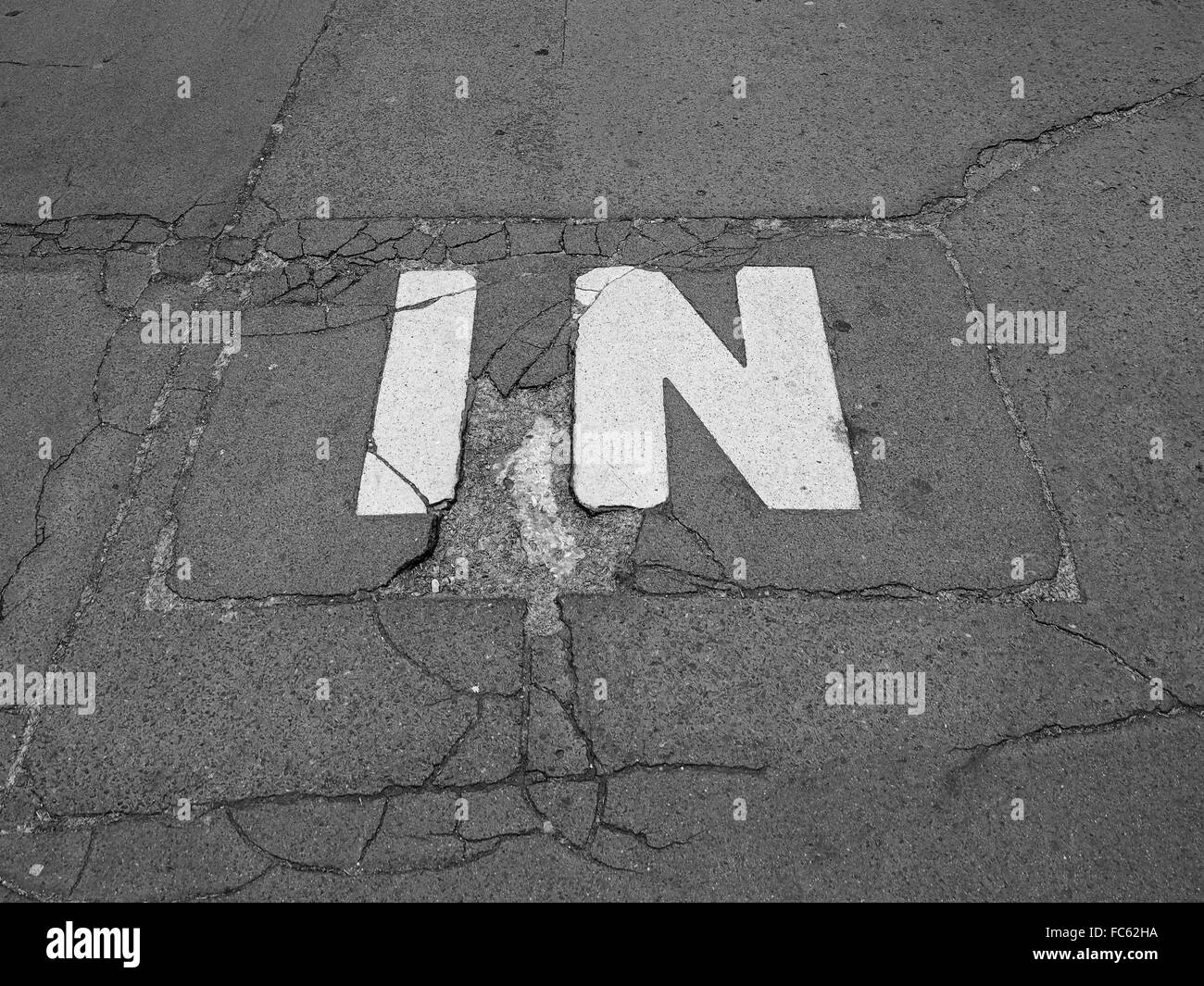 Black and white In sign Stock Photo - Alamy
