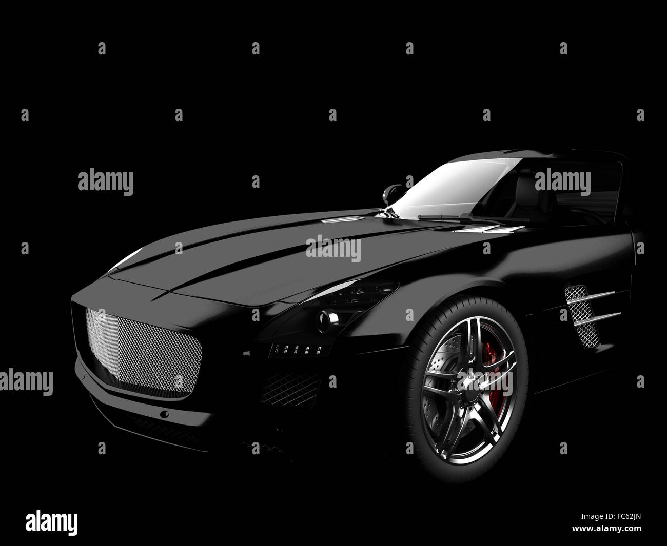 luxury car in dark studio Stock Photo - Alamy