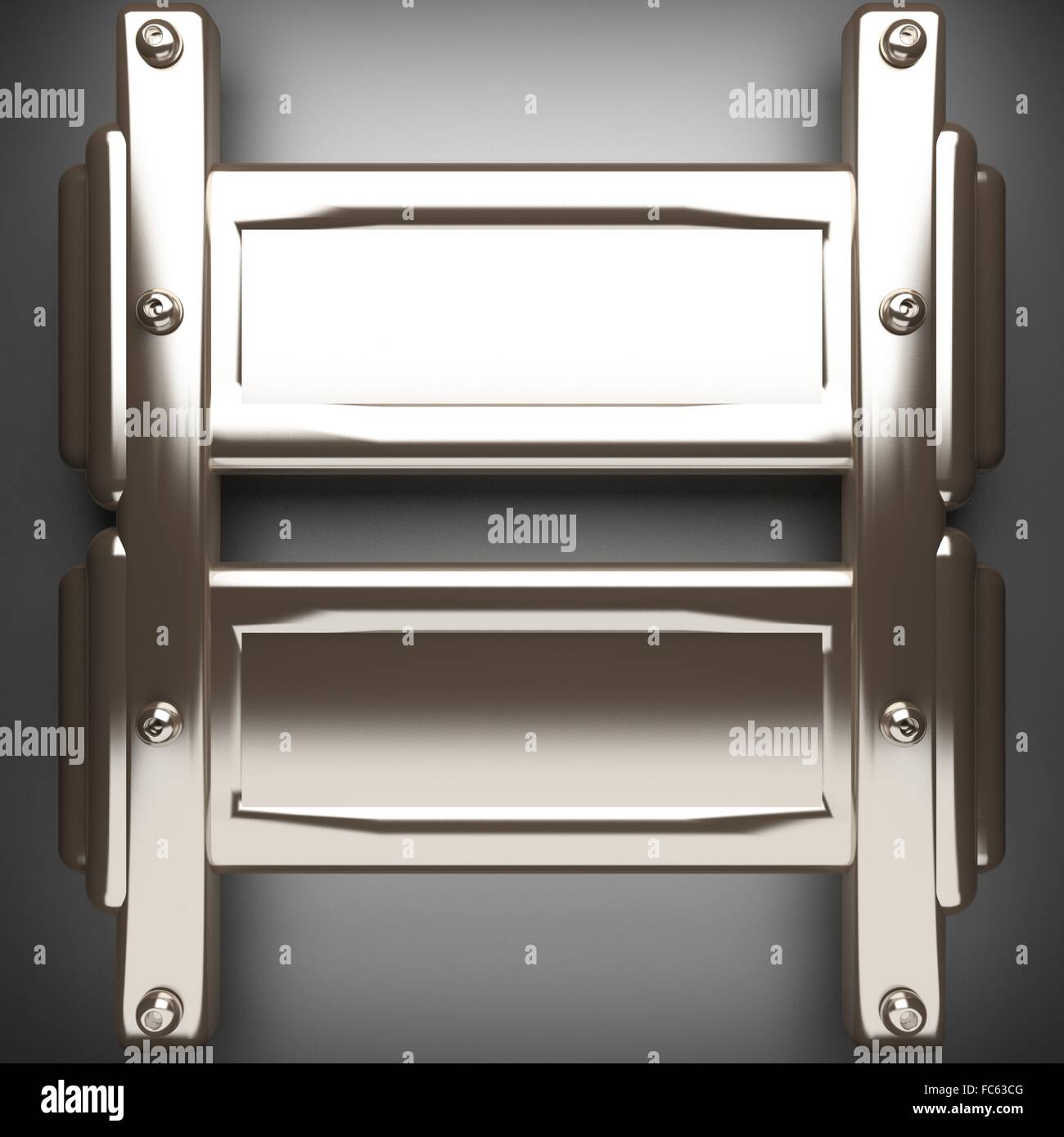 polished metal element on gray background Stock Photo - Alamy