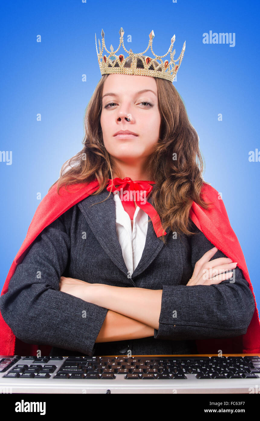 Office queen isolated on the white Stock Photo - Alamy