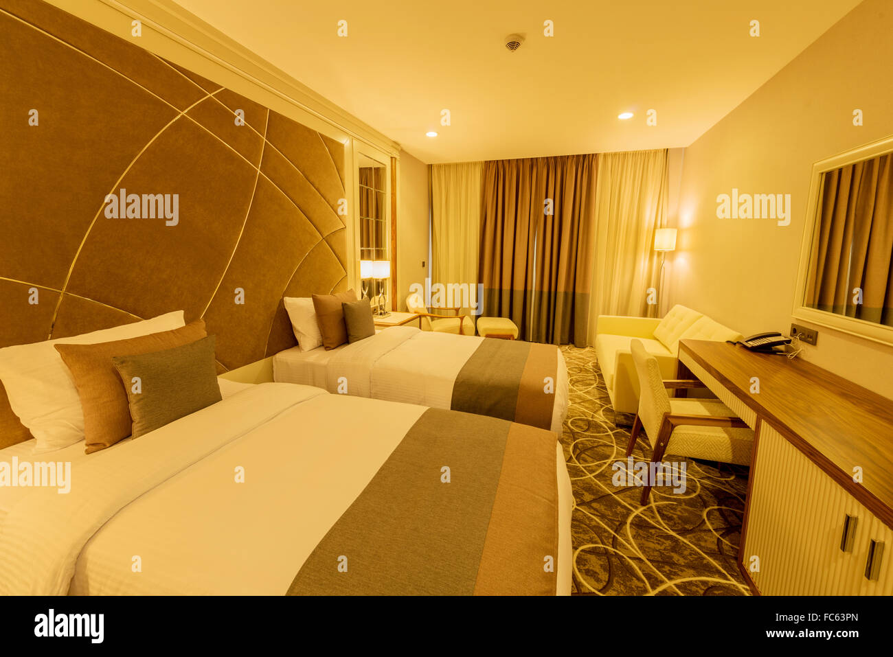 Hotel room with modern interior Stock Photo - Alamy