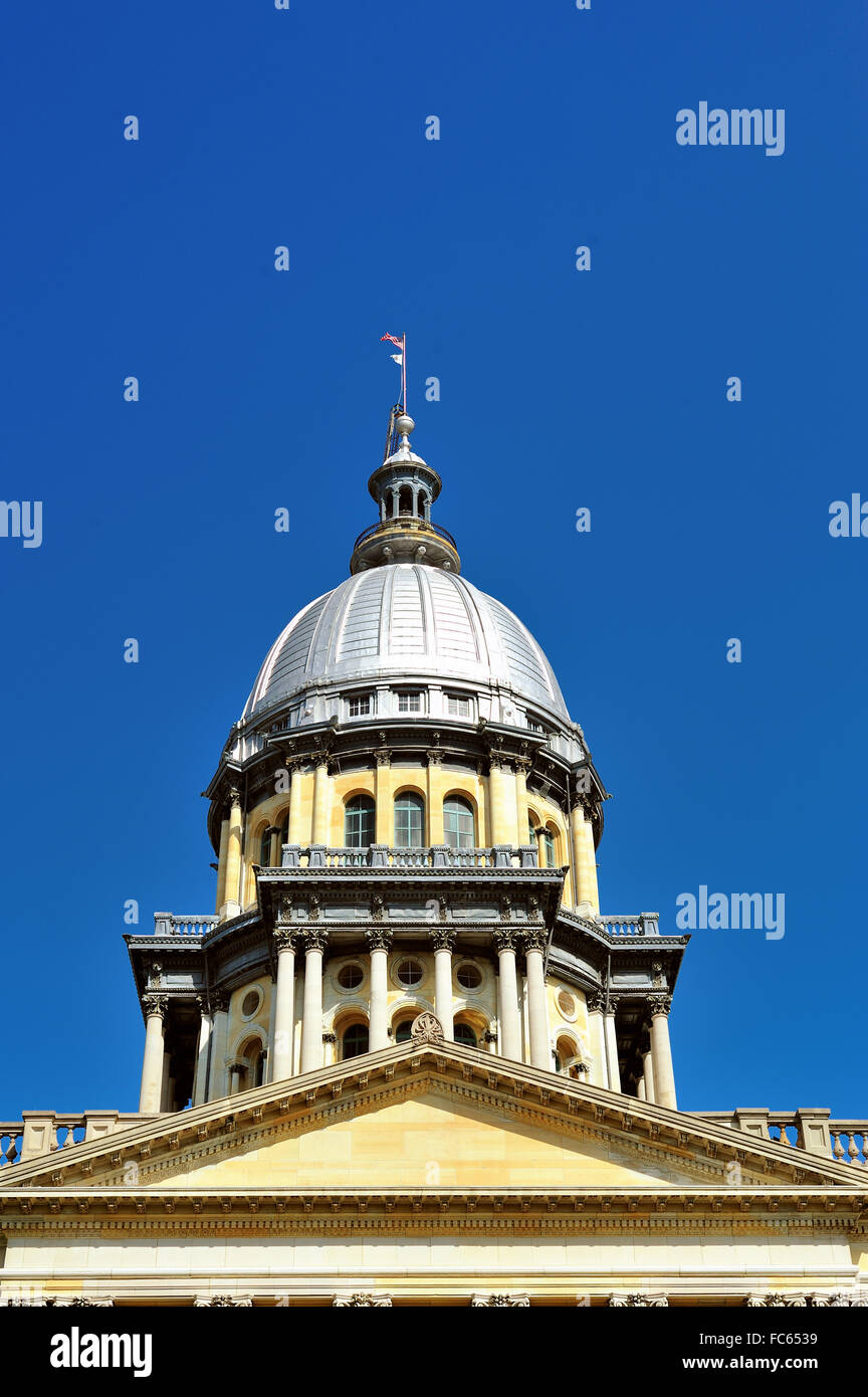 The State Capitol Building in Springfield, Illinois. The capitol was ...