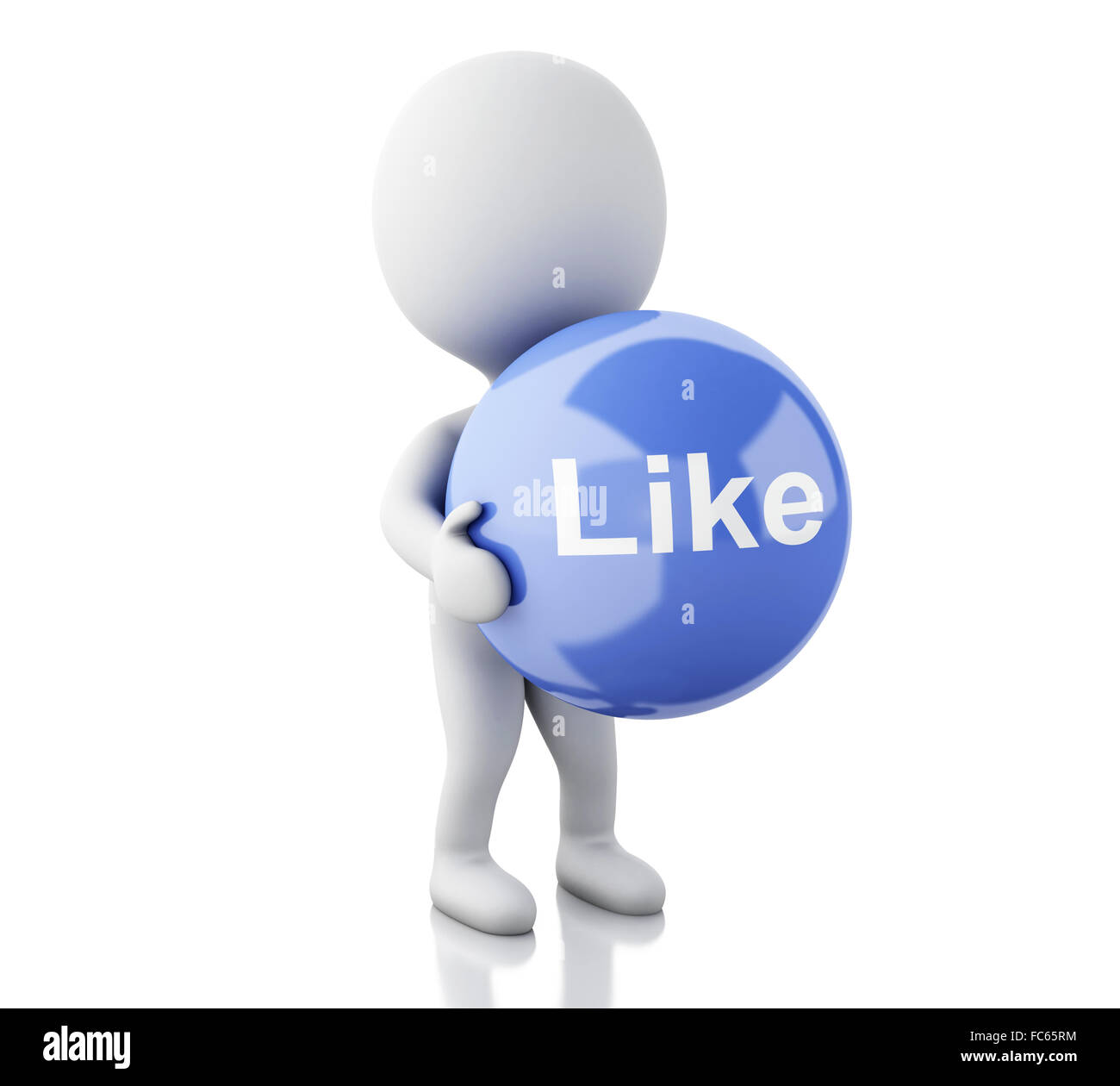 3d White people with Like symbol Stock Photo - Alamy
