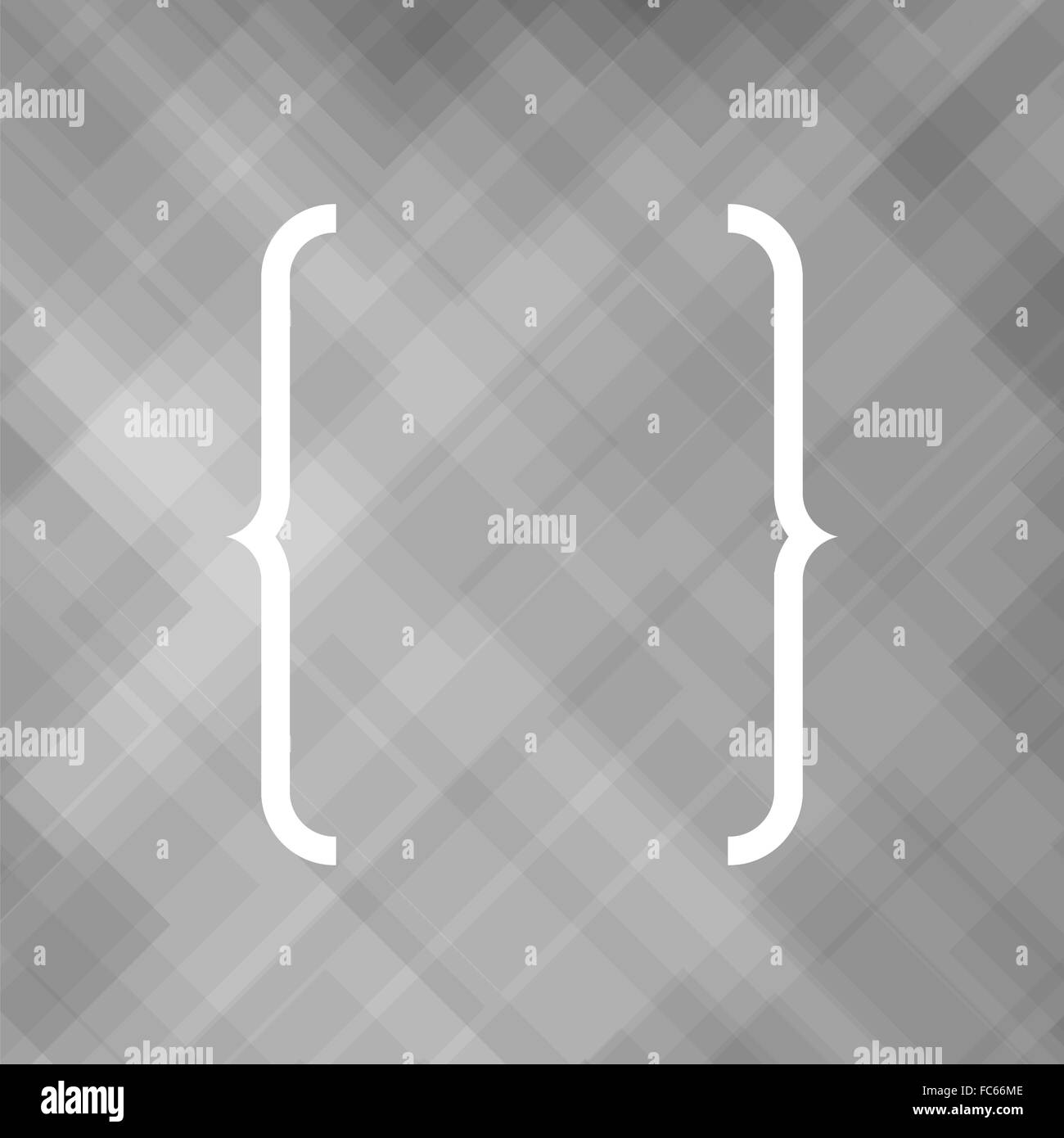 Curly Bracket Icon Stock Photo - Alamy
