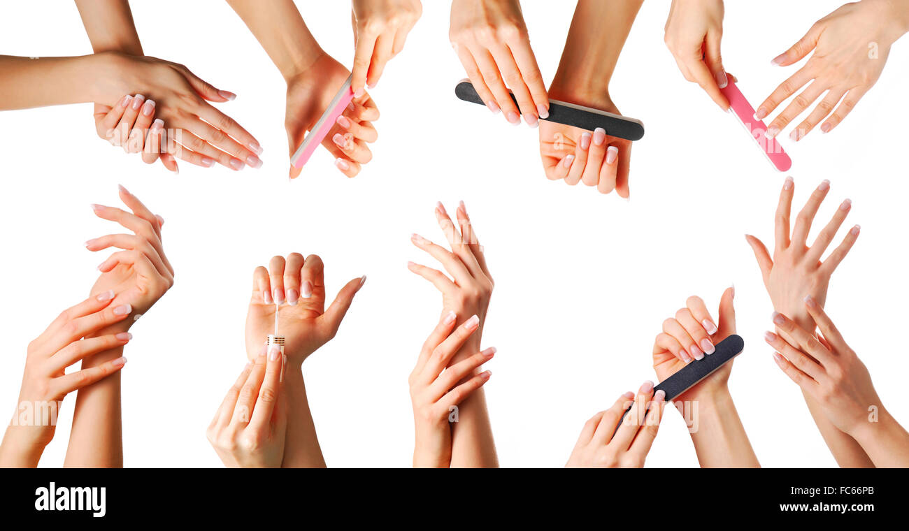 Beautiful hands set Stock Photo - Alamy