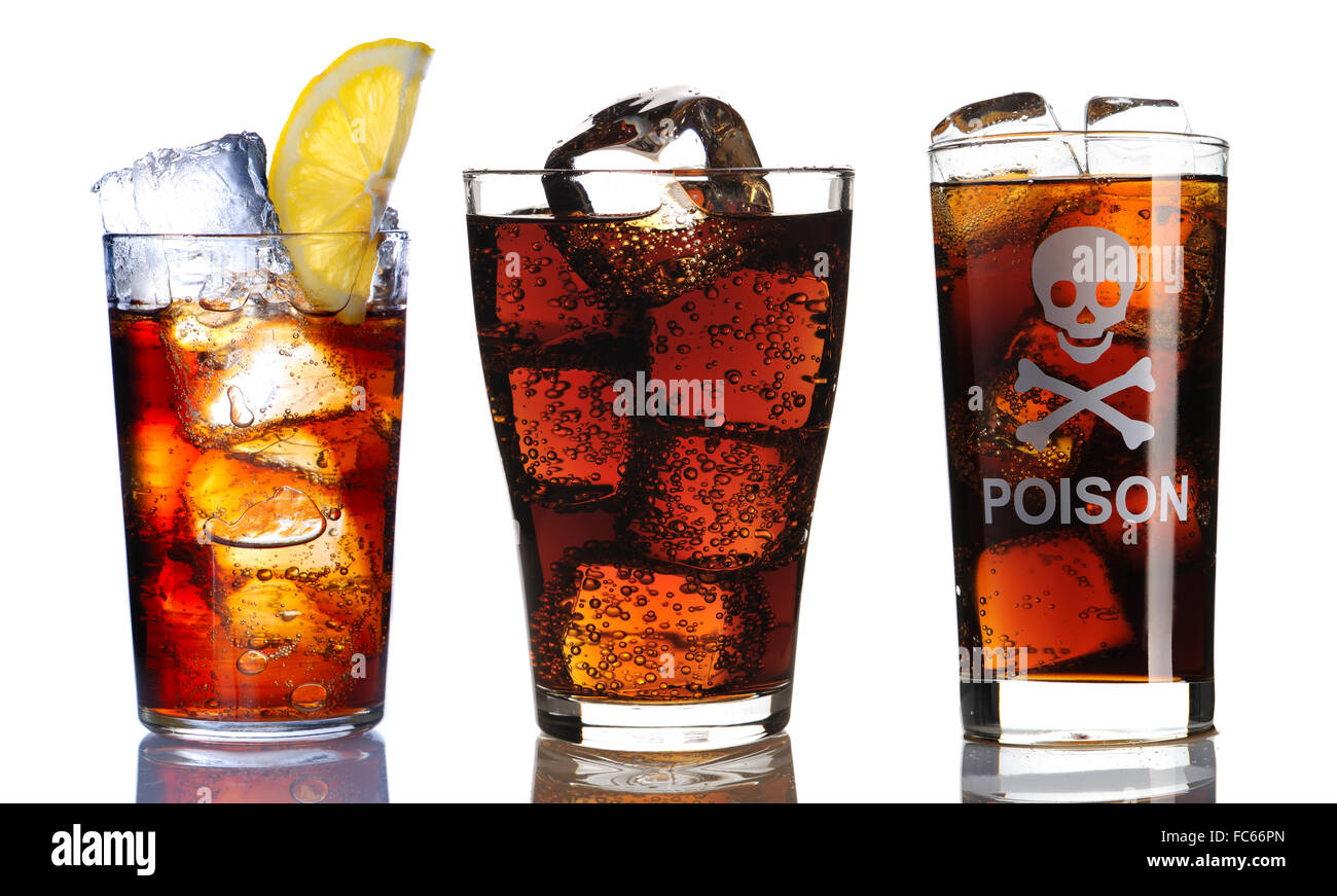 Glass with cola collection Stock Photo - Alamy