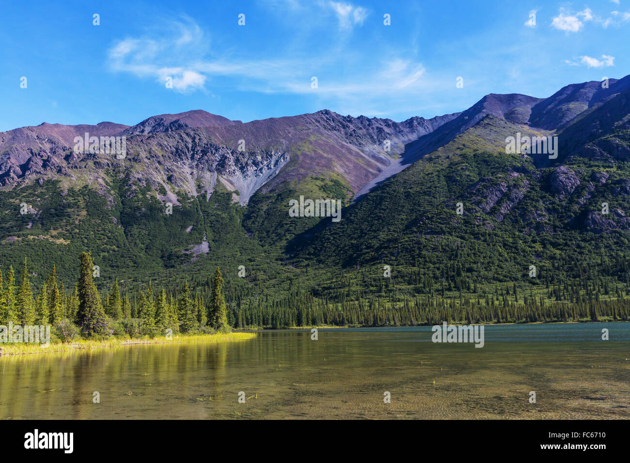 Lake in Alaska Stock Photo - Alamy