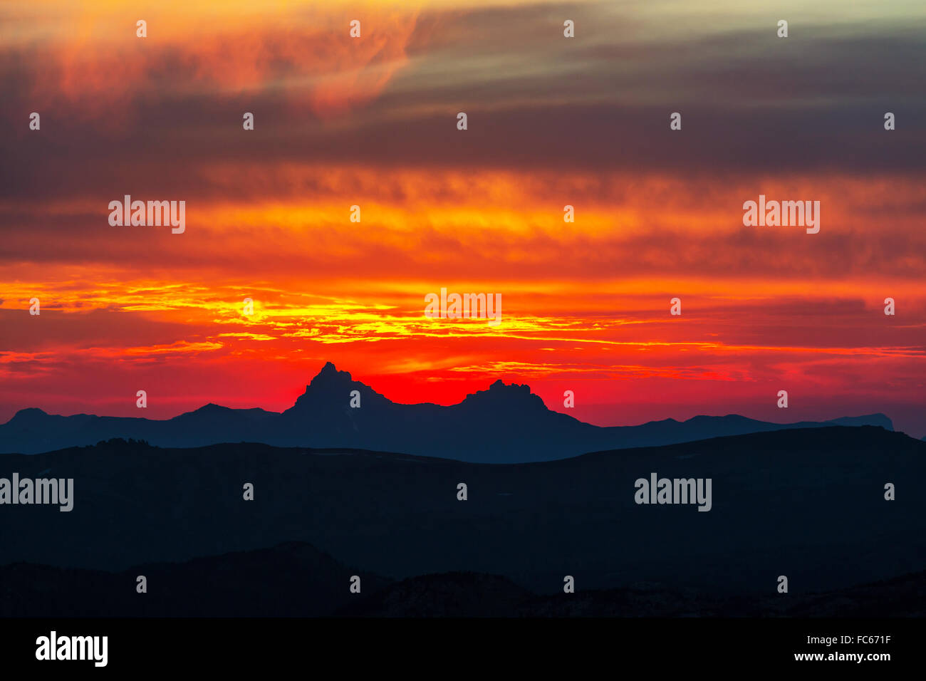 Mountains on sunset Stock Photo - Alamy