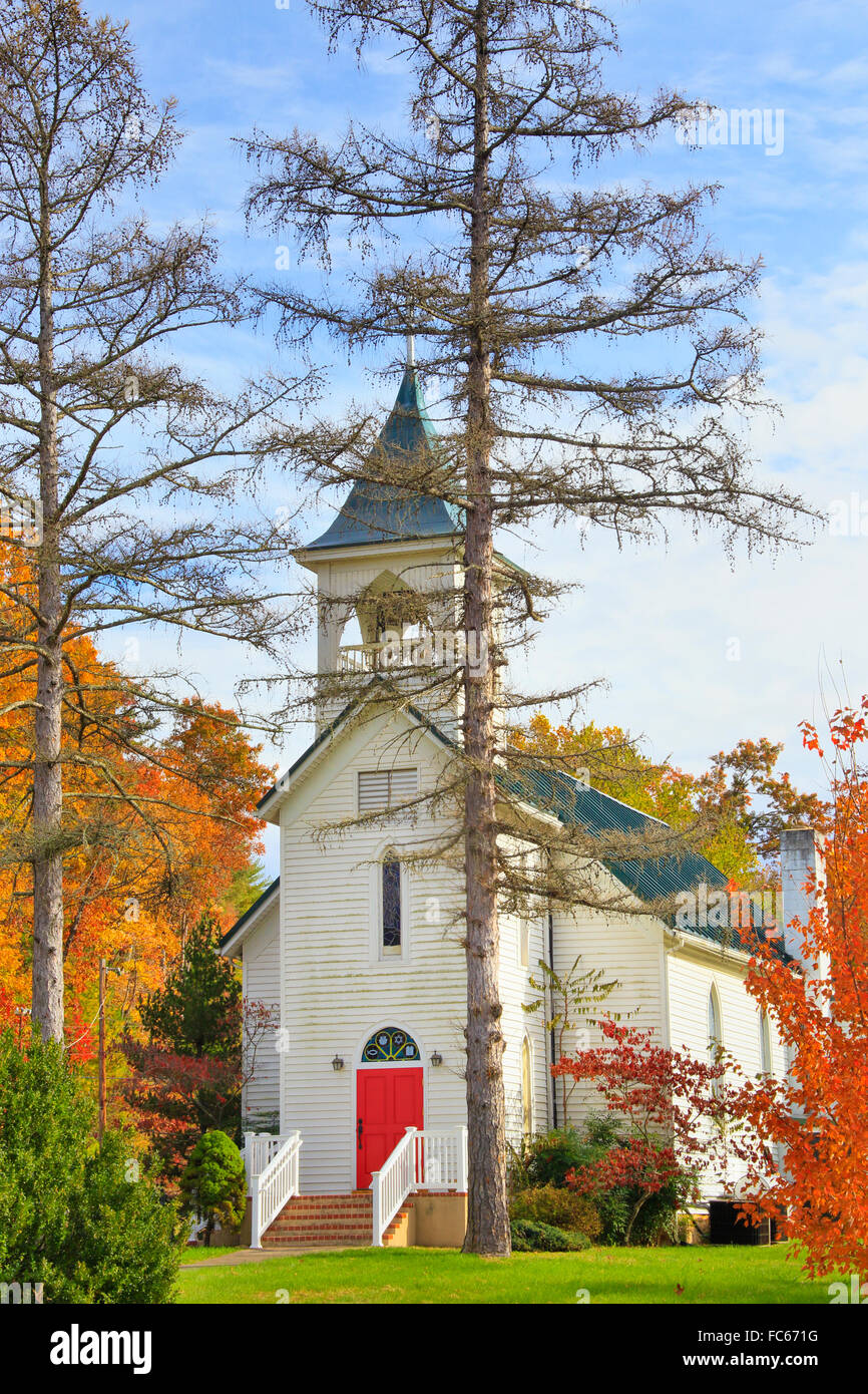 Church fall autumn shenandoah valley virginia hi-res stock photography ...
