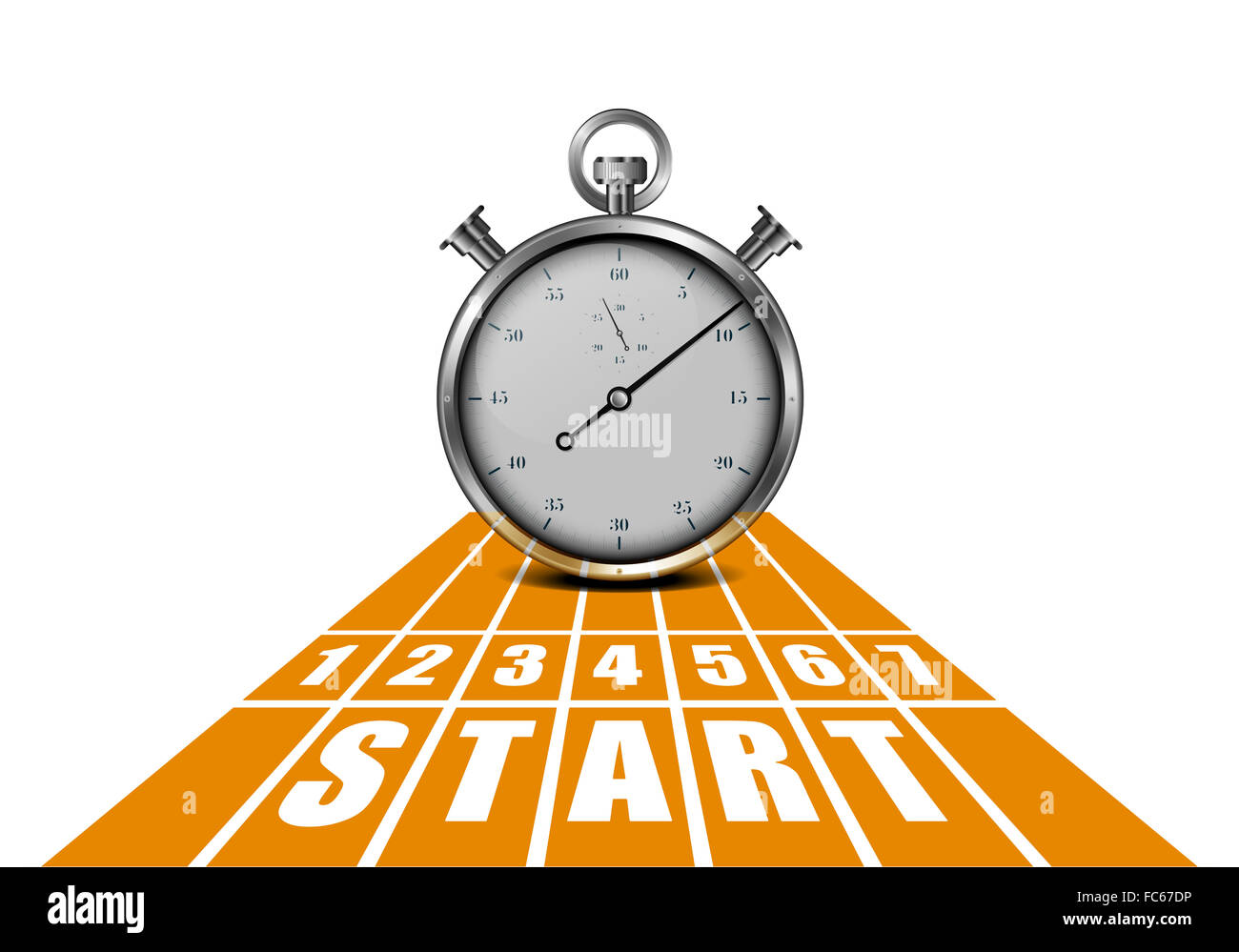 Start Track Stopwatch Stock Photo - Alamy