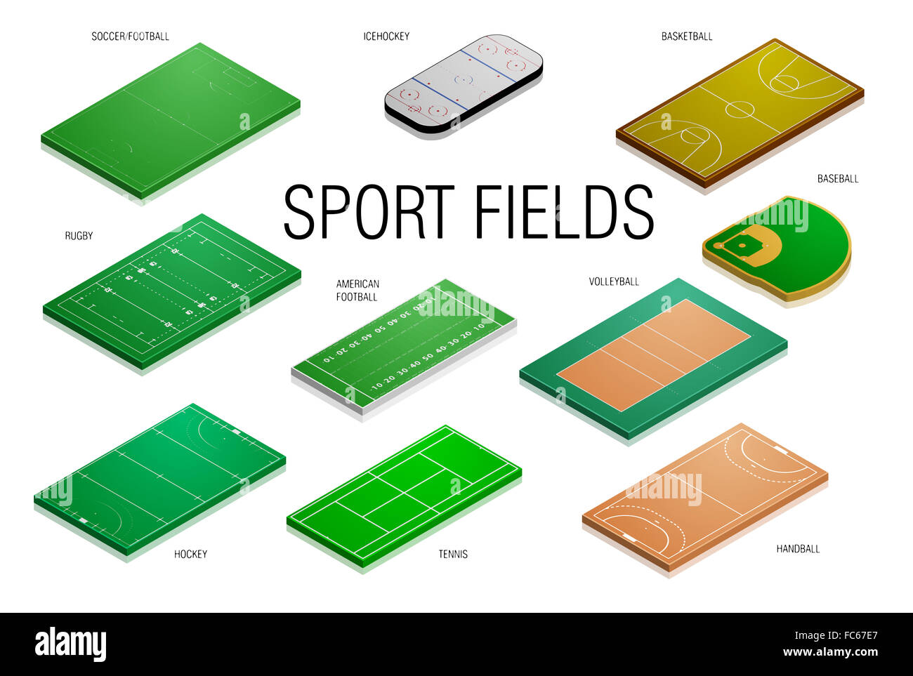 sport fields and courts Stock Photo - Alamy