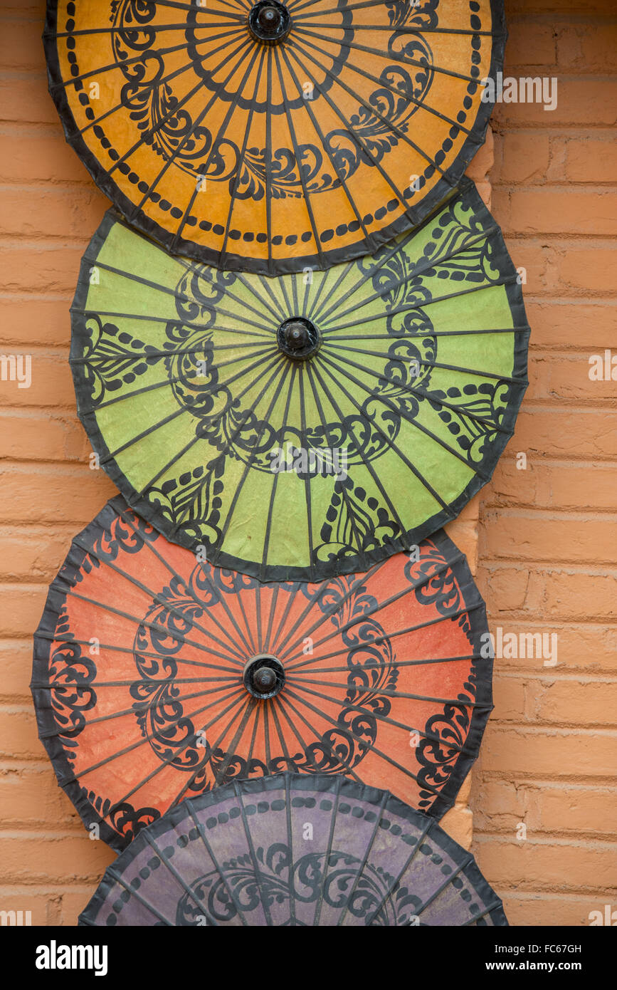 ASIA MYANMAR BAGAN SHOP UMBRELLA Stock Photo - Alamy