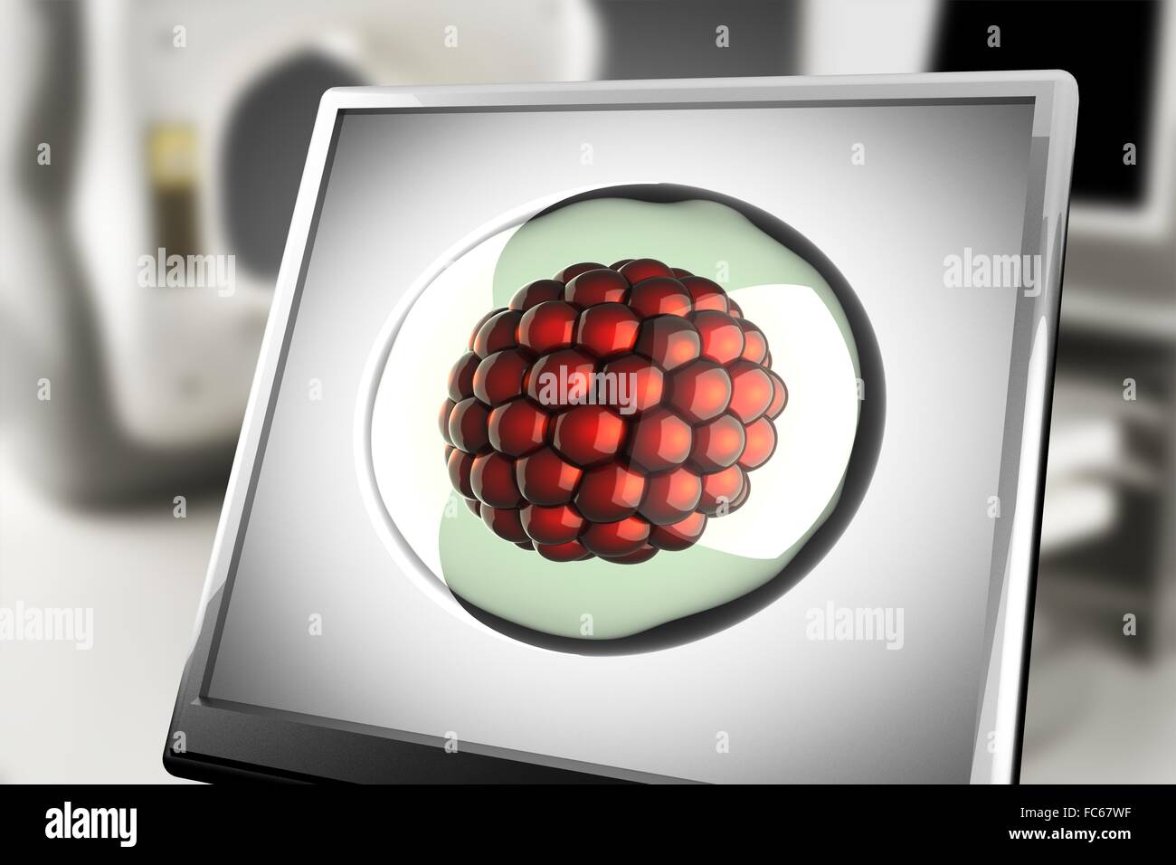 A micro cell on monitor in laboratory Stock Photo - Alamy