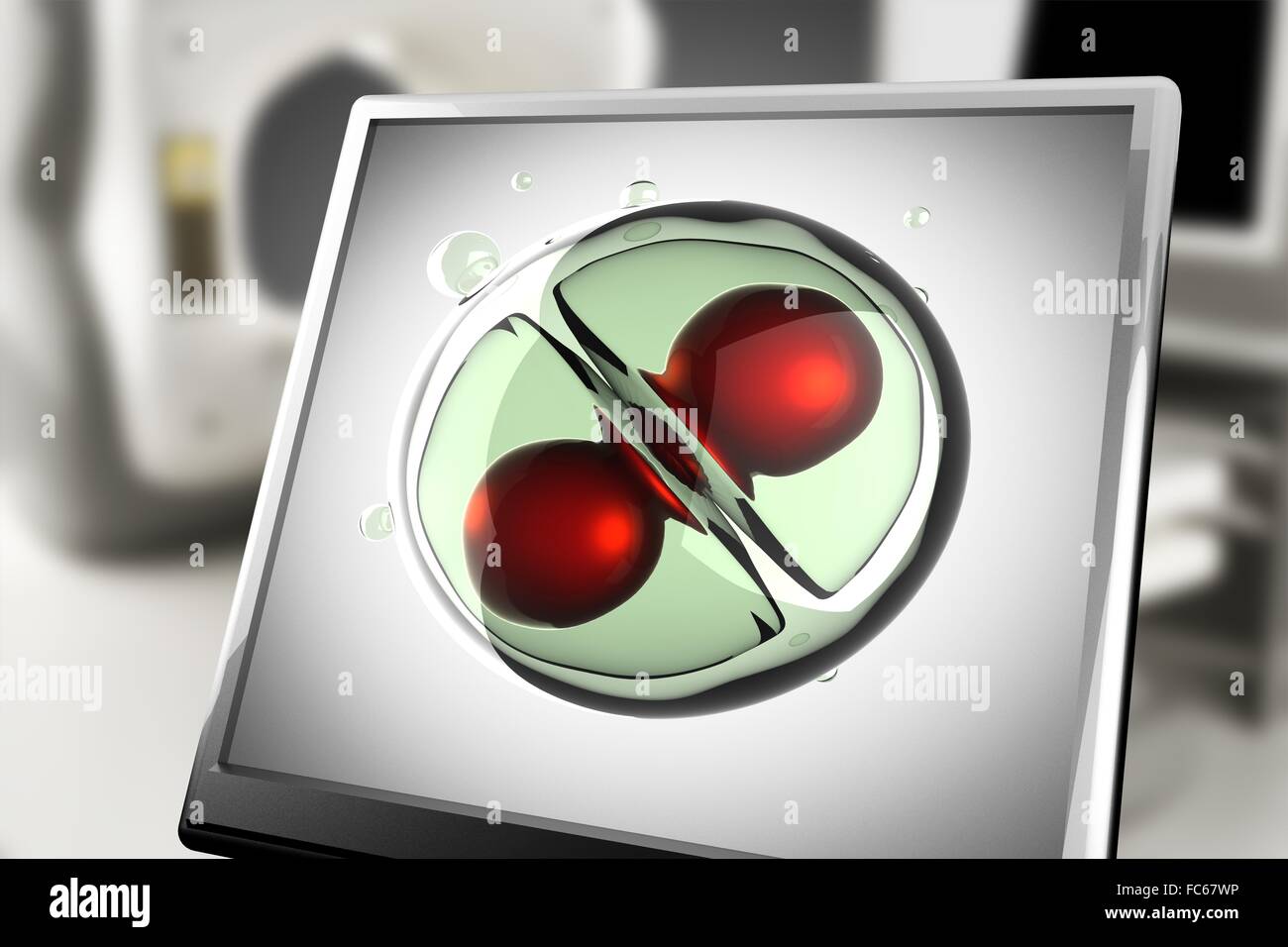 A micro cell on monitor in laboratory Stock Photo - Alamy