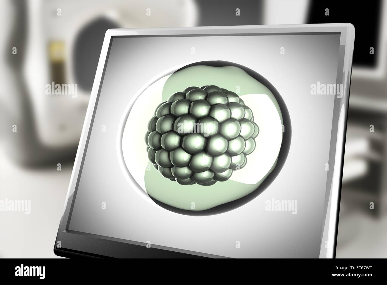 A micro cell on monitor in laboratory Stock Photo - Alamy