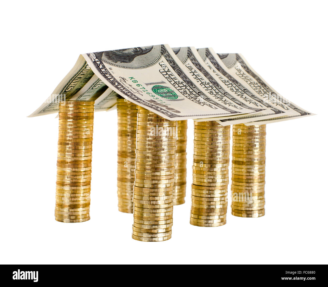 Bank building dollars hi-res stock photography and images - Alamy