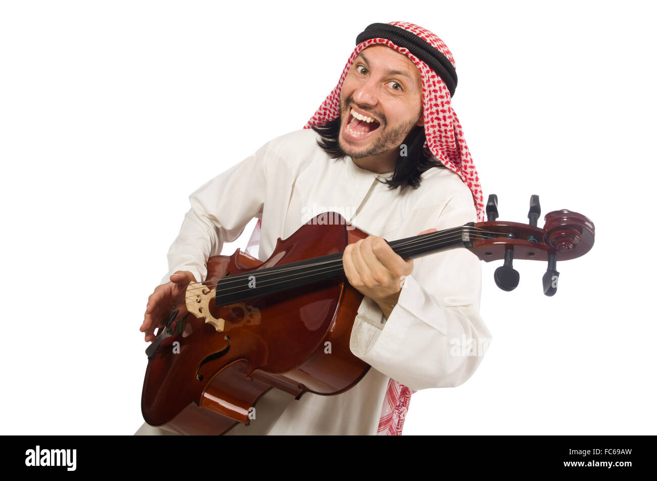 Arab man playing musical instrument Stock Photo - Alamy