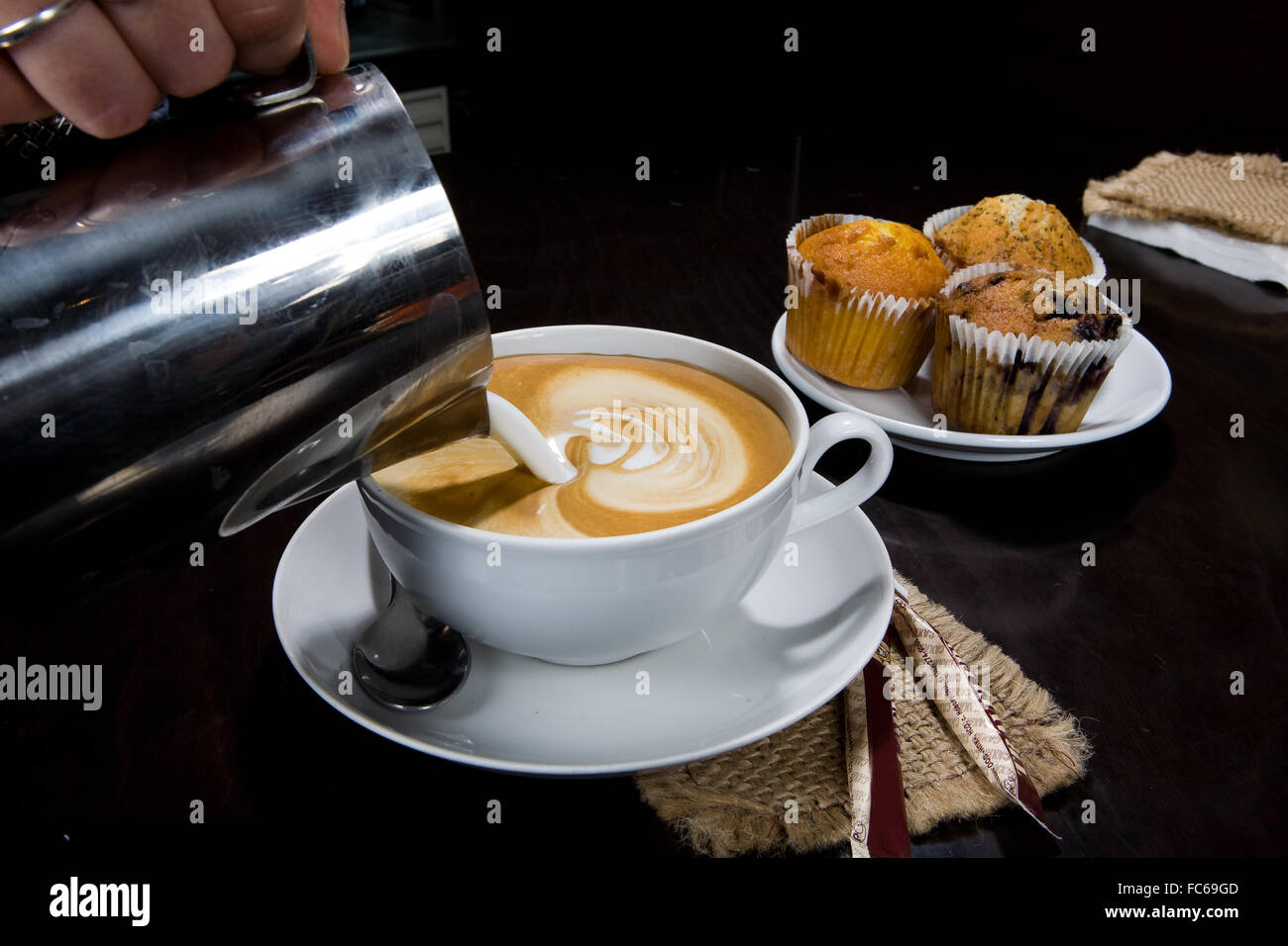 Pouring coffee design hi-res stock photography and images - Alamy