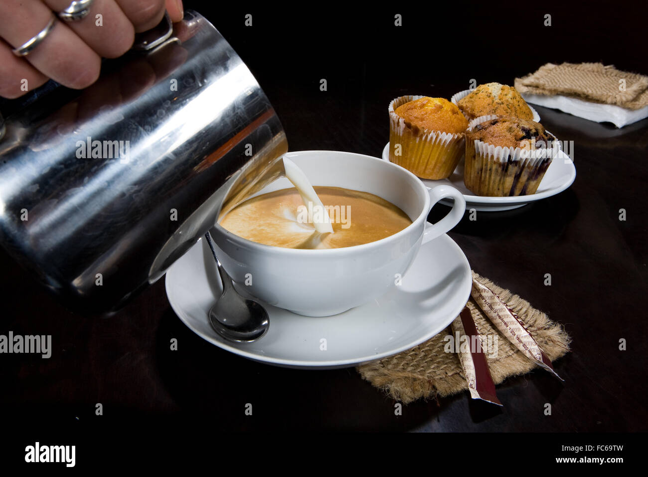 Pouring coffee design hi-res stock photography and images - Alamy