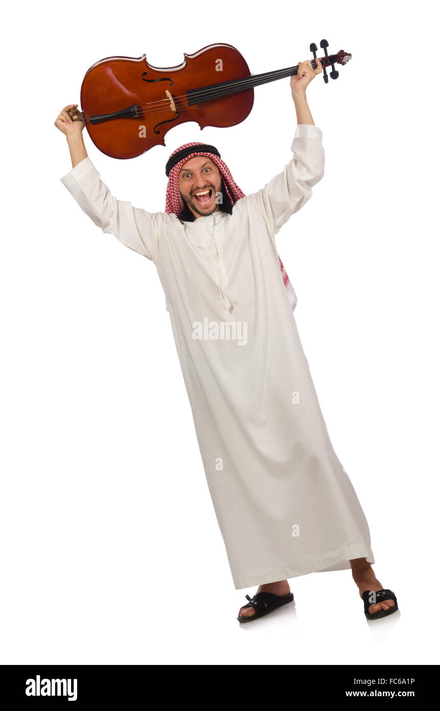 Arab man playing musical instrument Stock Photo - Alamy