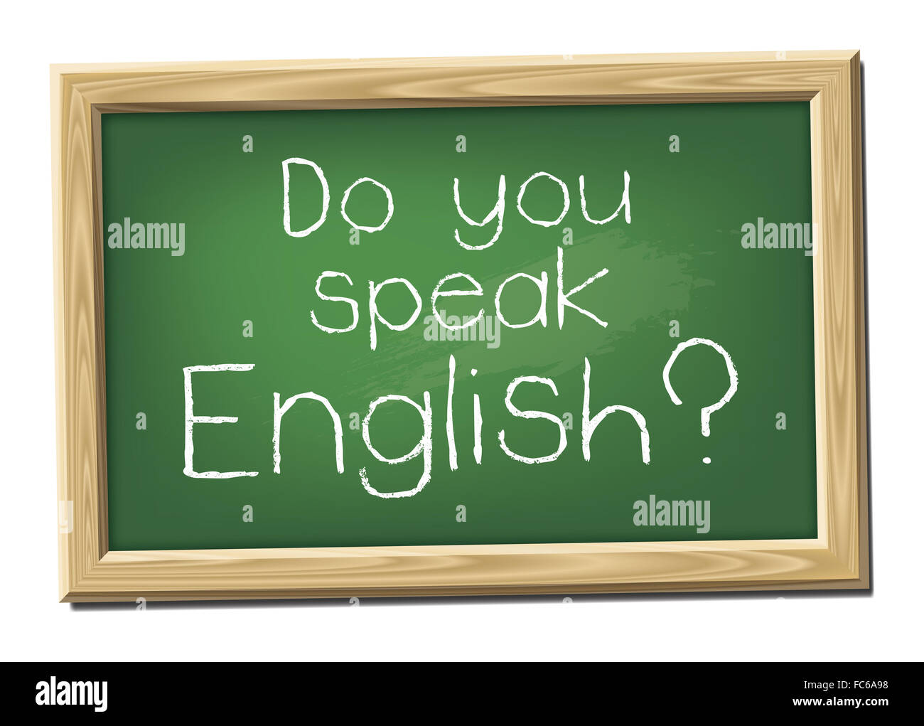 Do you speak English Stock Photo - Alamy