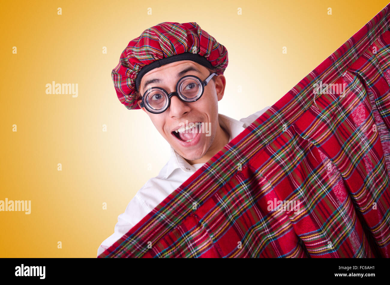 Funny scotsman isolated on the white Stock Photo - Alamy