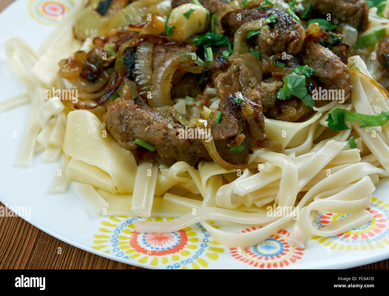 naryn - lamb with noodles Stock Photo - Alamy