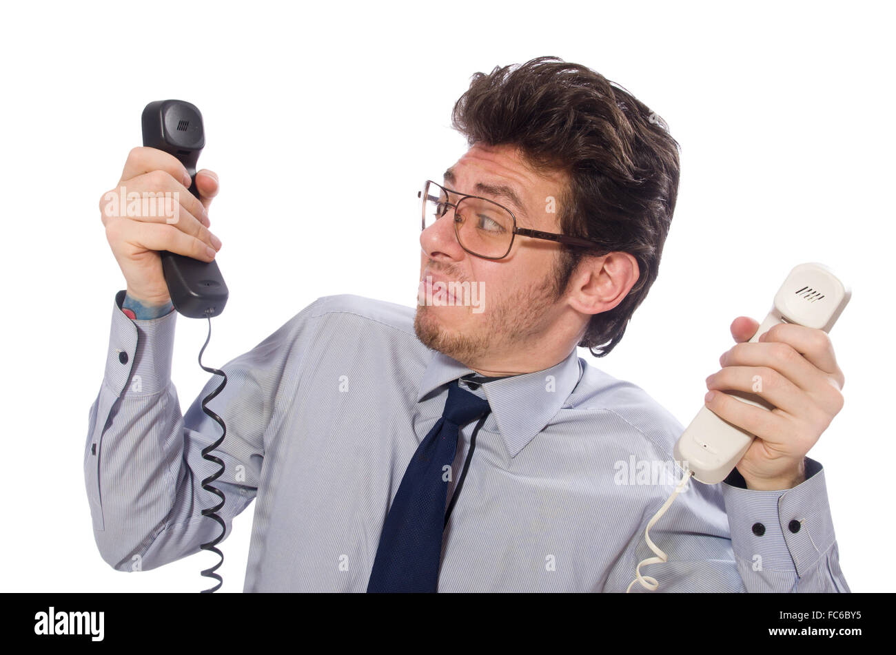 Irritated young call center hi-res stock photography and images - Alamy