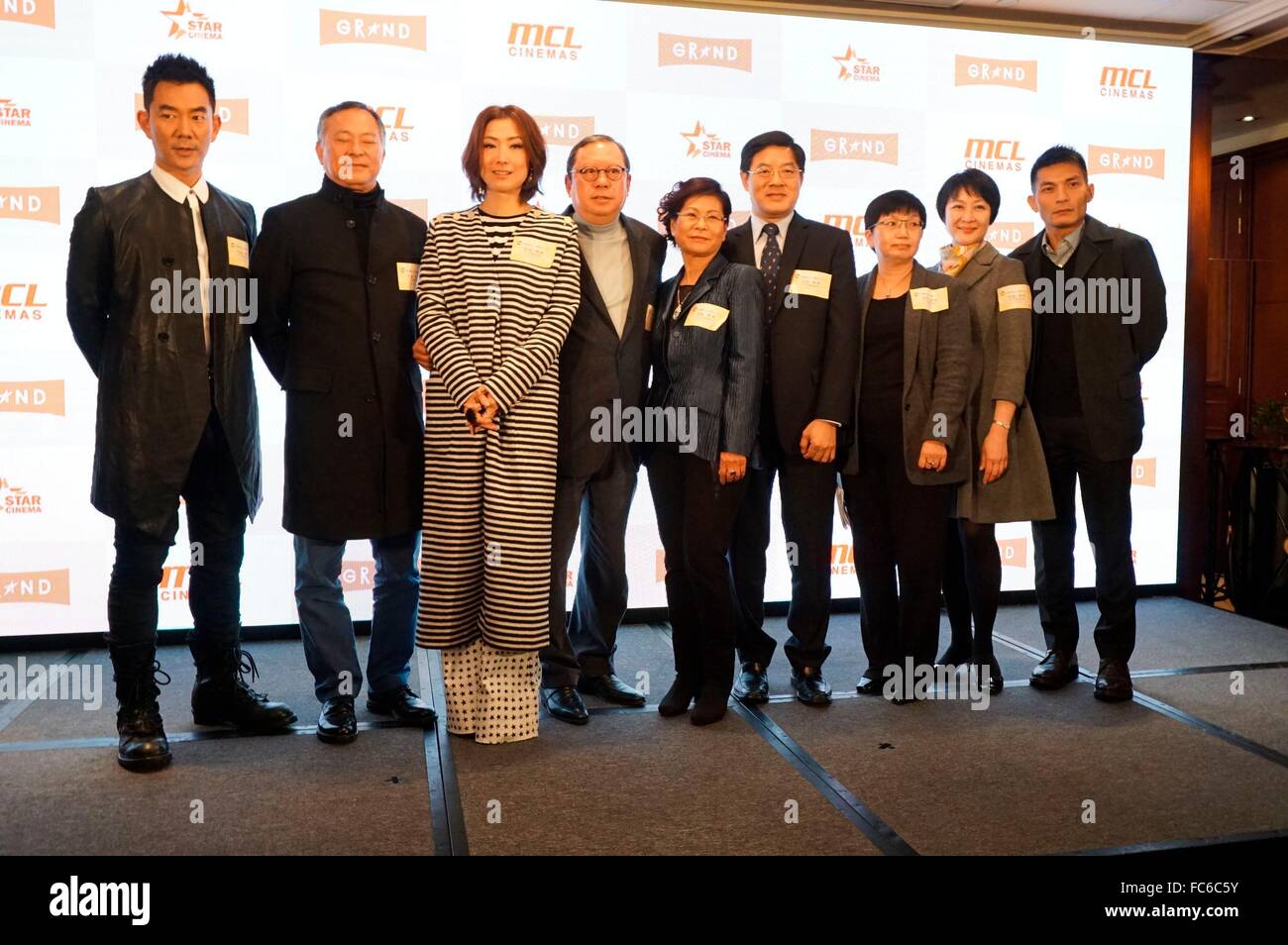 Hongkong, China. 20th Jan, 2016. Richie Ren and Sammi Cheng attend the ...