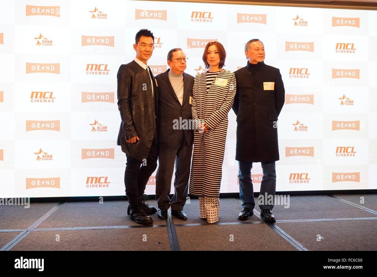 Hongkong, China. 20th Jan, 2016. Richie Ren and Sammi Cheng attend the ...