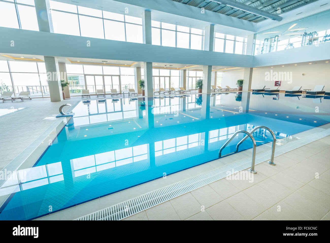 Indoor swimming pool in healthy concept Stock Photo - Alamy