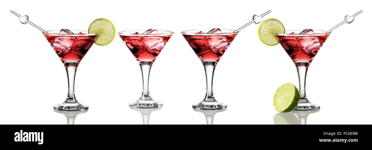 Cosmopolitan cocktail set Stock Photo - Alamy