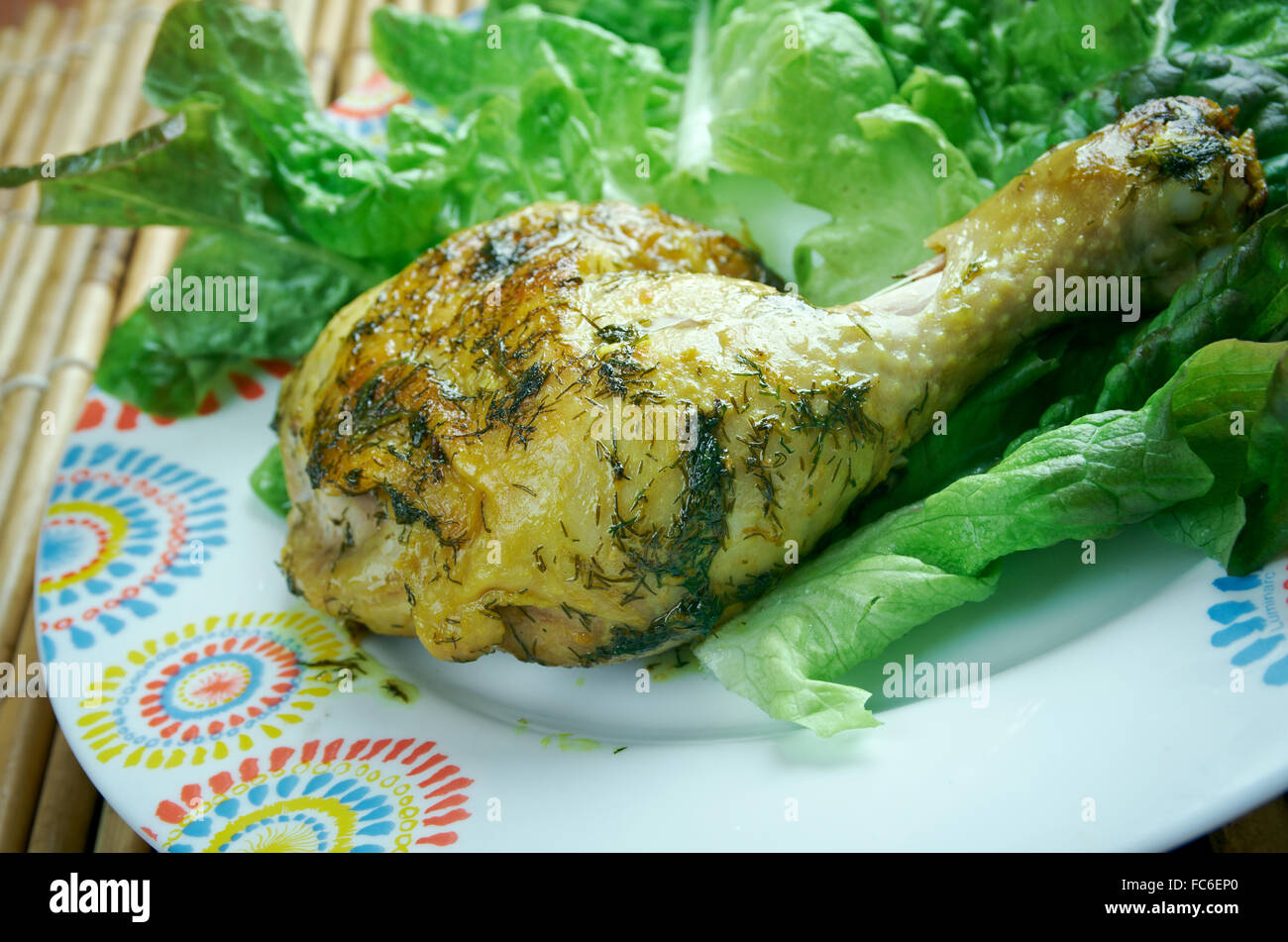 Indian Garlic Chicken Stock Photo - Alamy