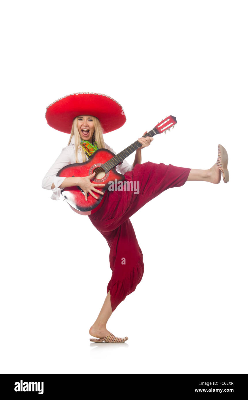 Person wearing sombrero hat Cut Out Stock Images & Pictures - Alamy