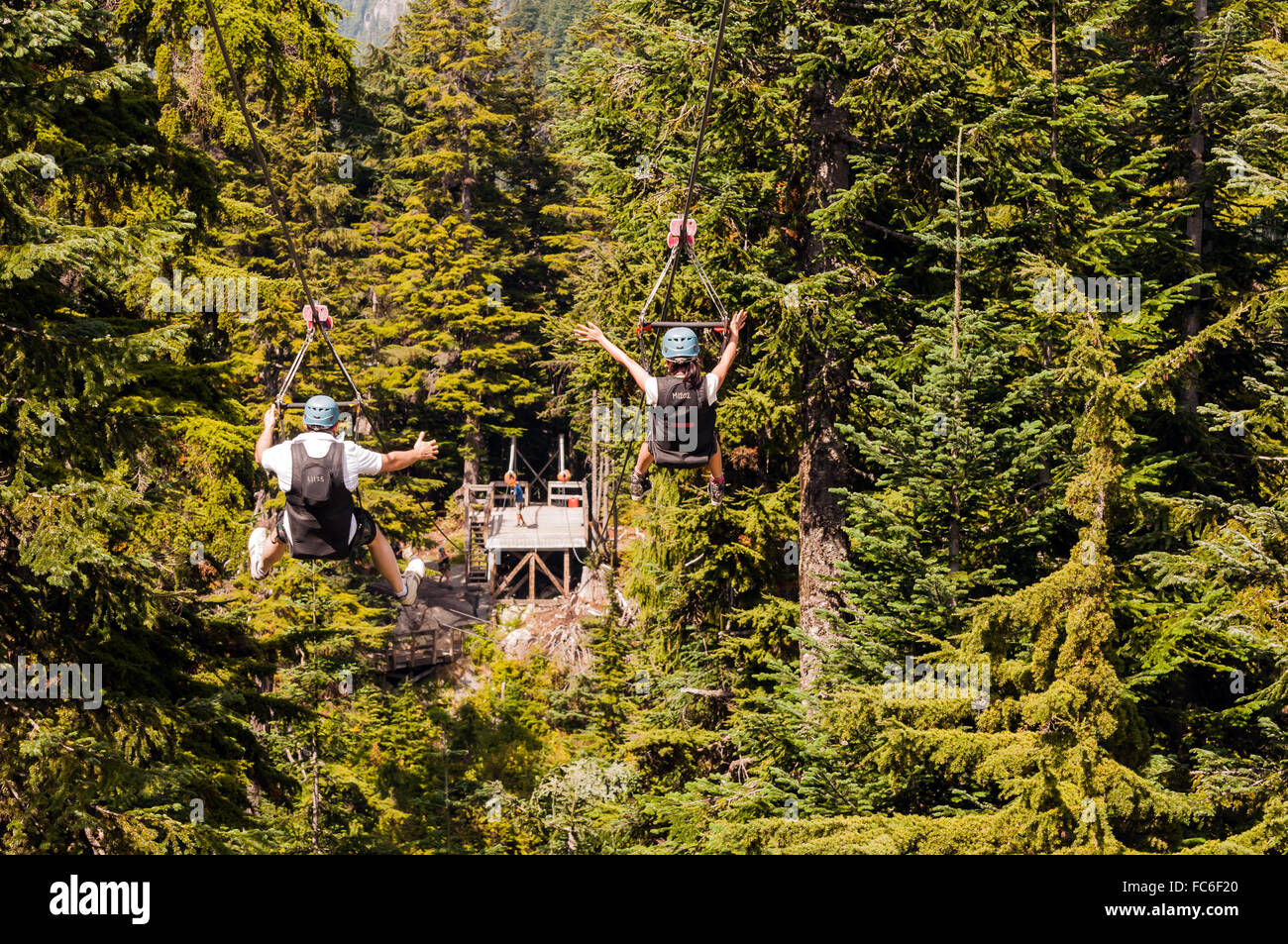 Canada - Zip Lining Stock Photo - Alamy