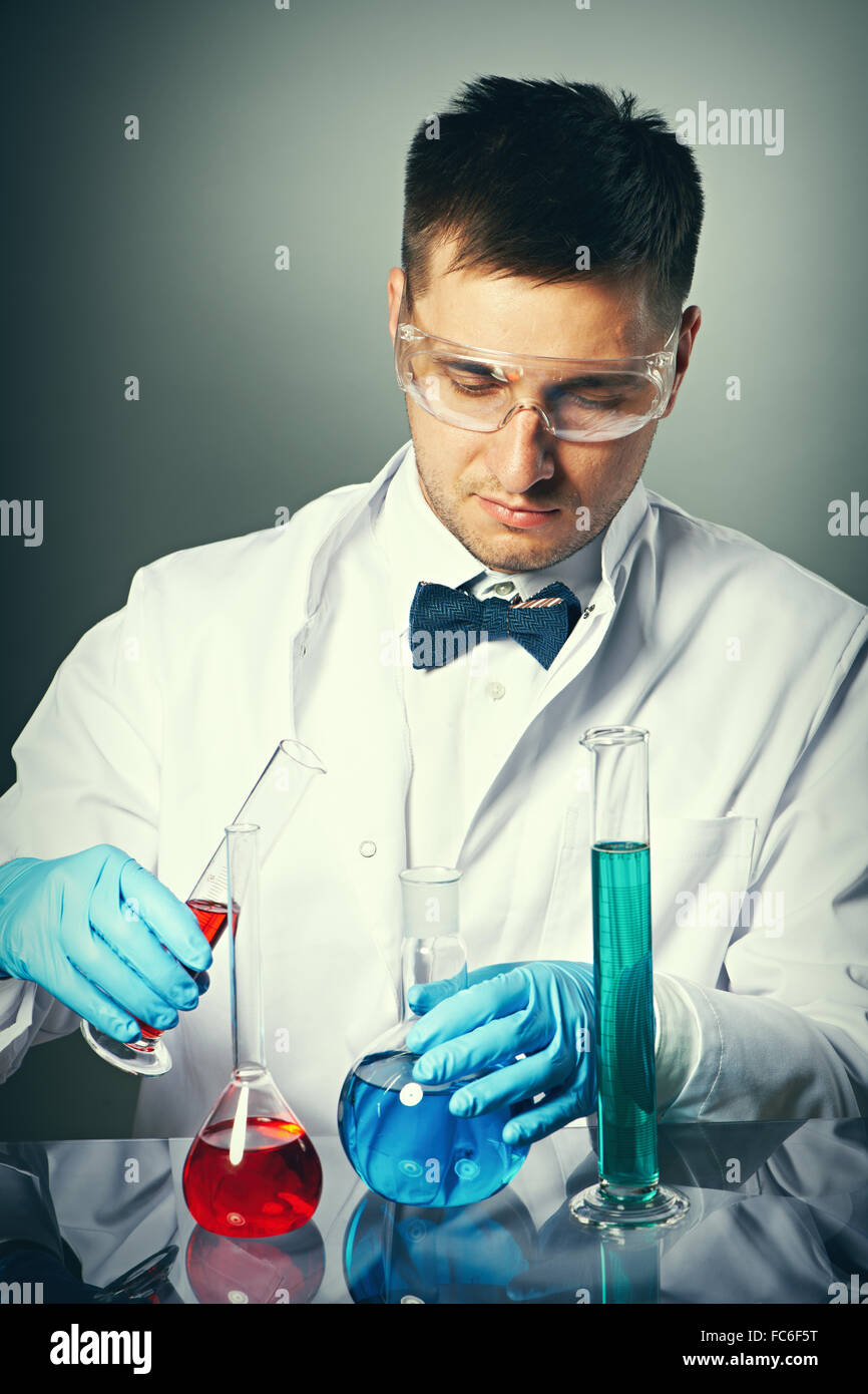 Scientist at laboratory Stock Photo - Alamy