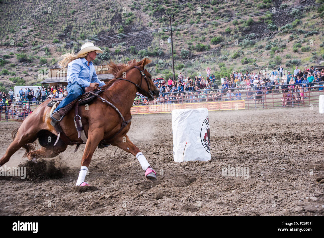 Ride 'em Cowgirl Stock Photo - Alamy