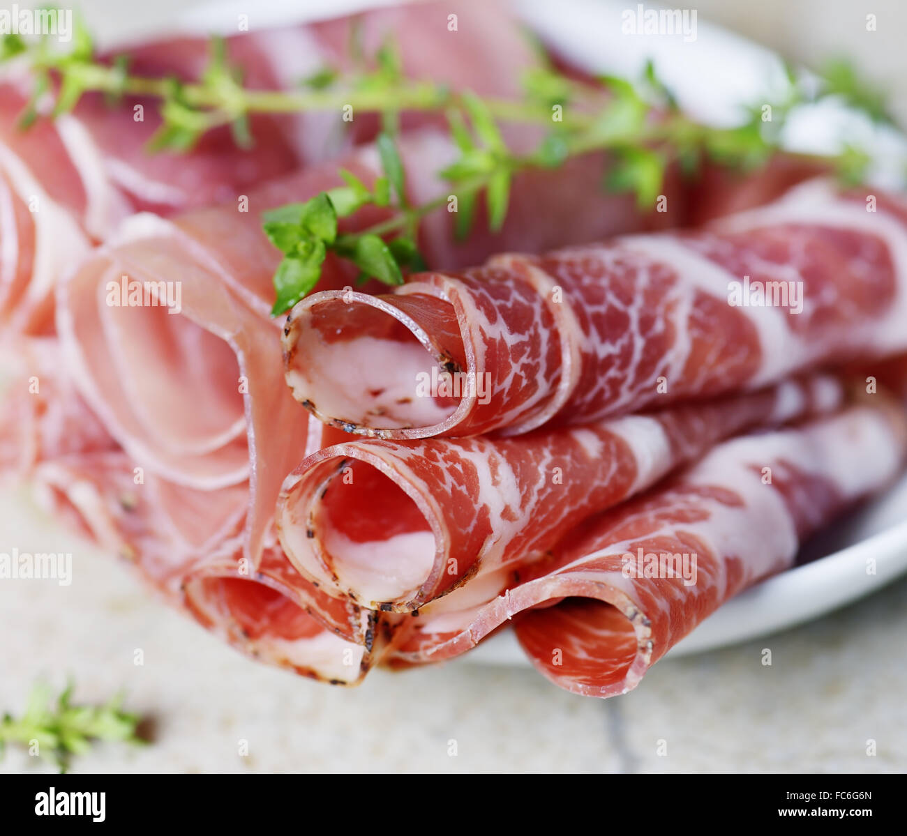 Slices of Cold Cuts Stock Photo - Alamy
