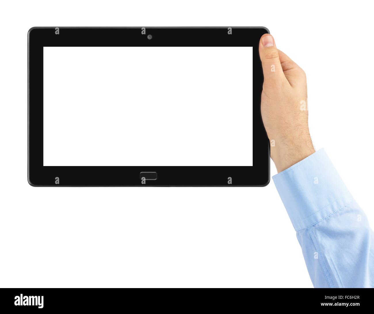 Hand with touchpad pc Stock Photo - Alamy