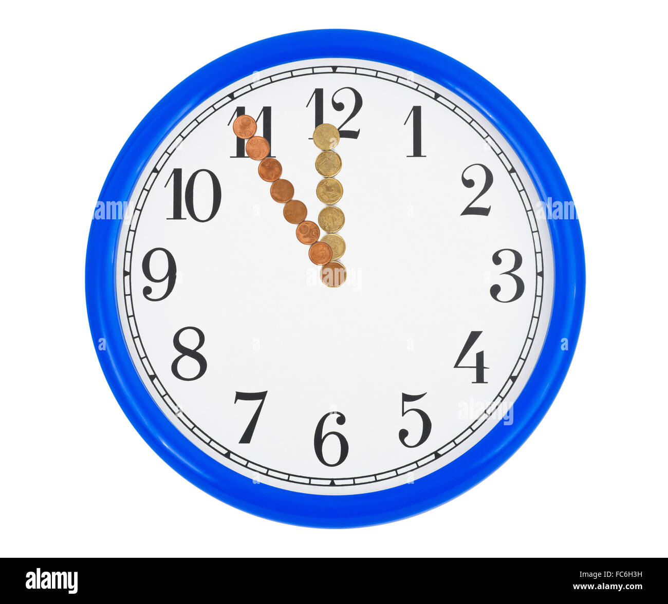 Clock currency gold coin Cut Out Stock Images & Pictures - Alamy